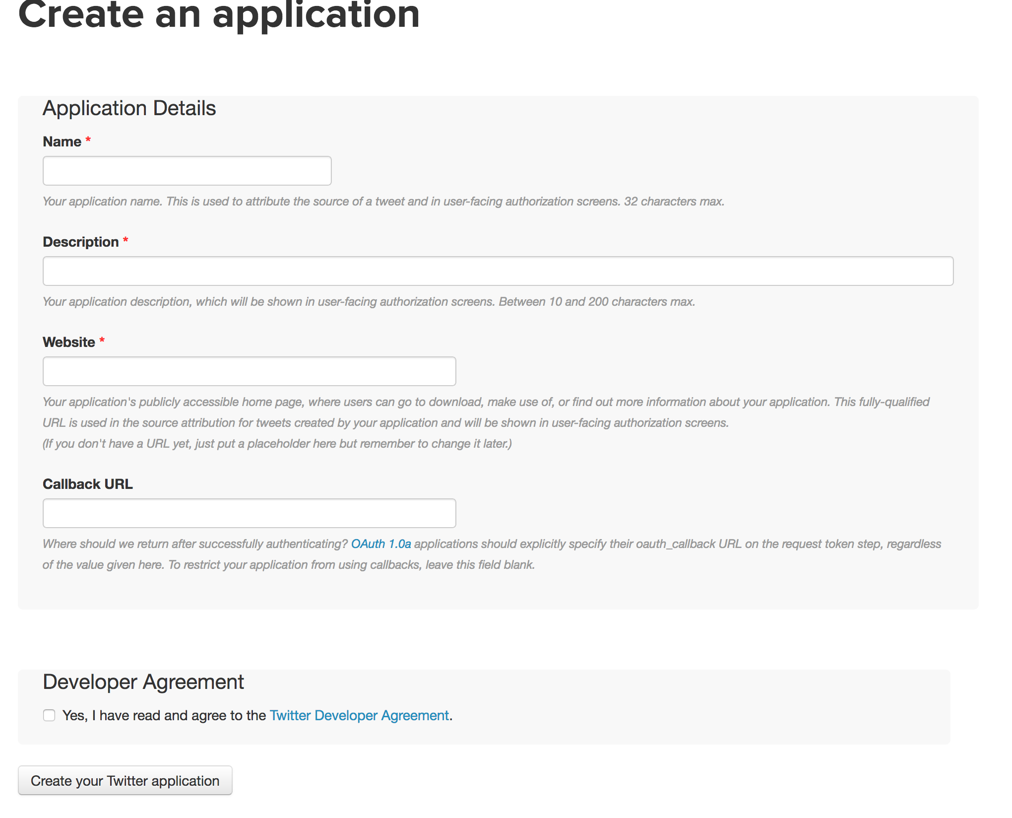 How to get your Twitter api keys – write