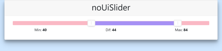noUiSlider multi range slider example