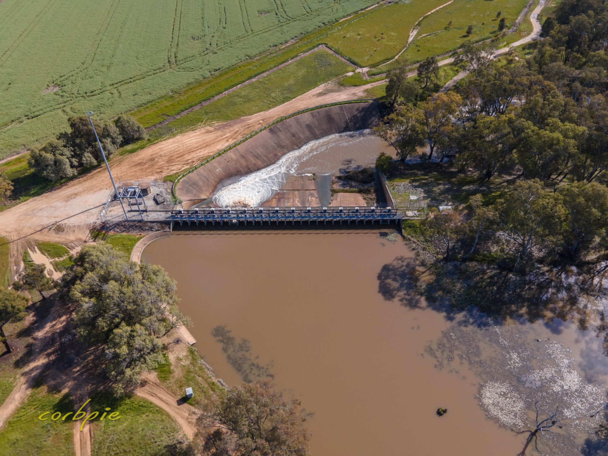Loddon Weir drone images