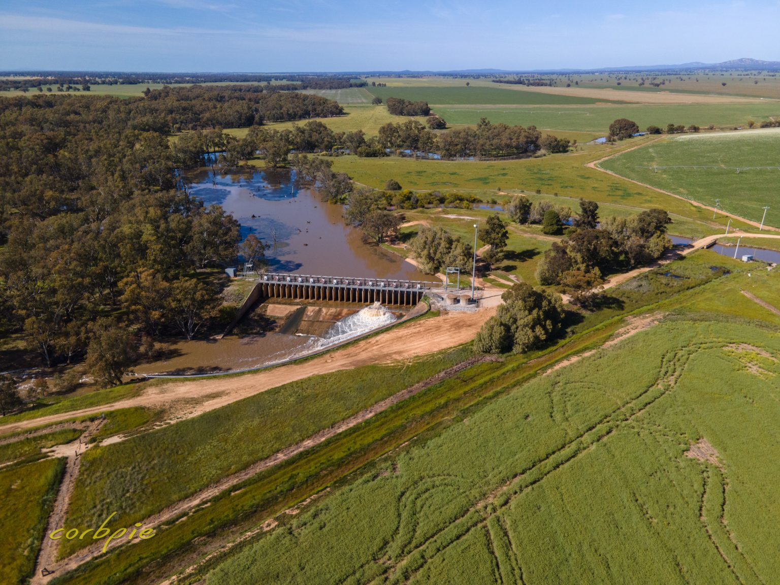 Loddon Weir drone images