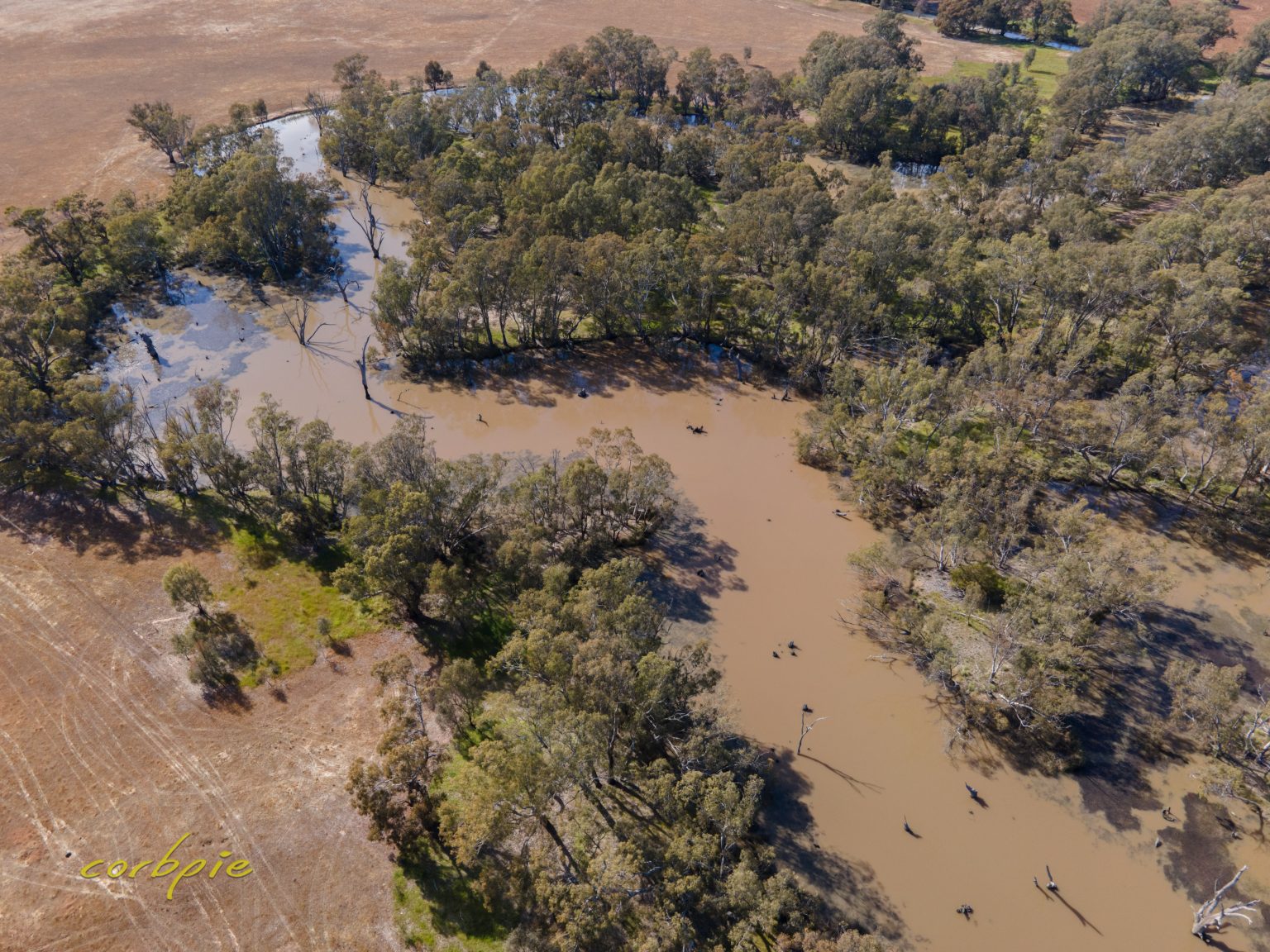 Loddon Weir drone images