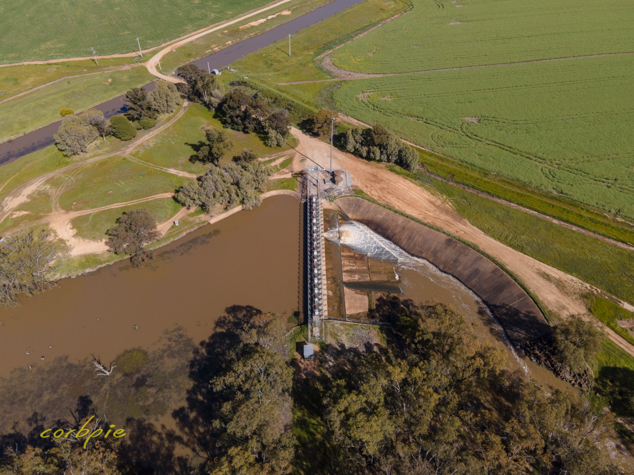 Loddon Weir drone images
