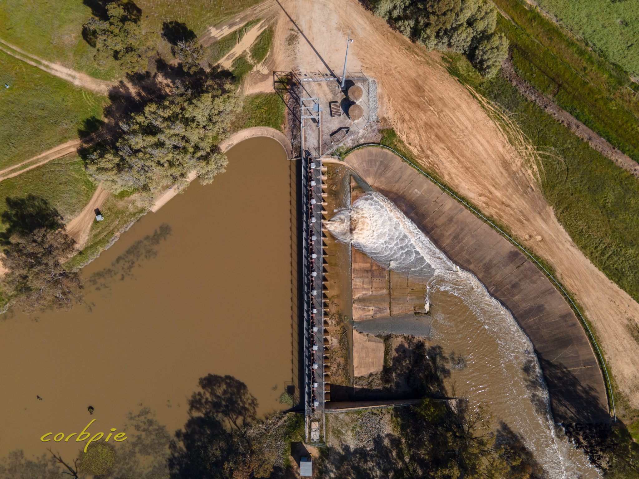 Loddon Weir drone images